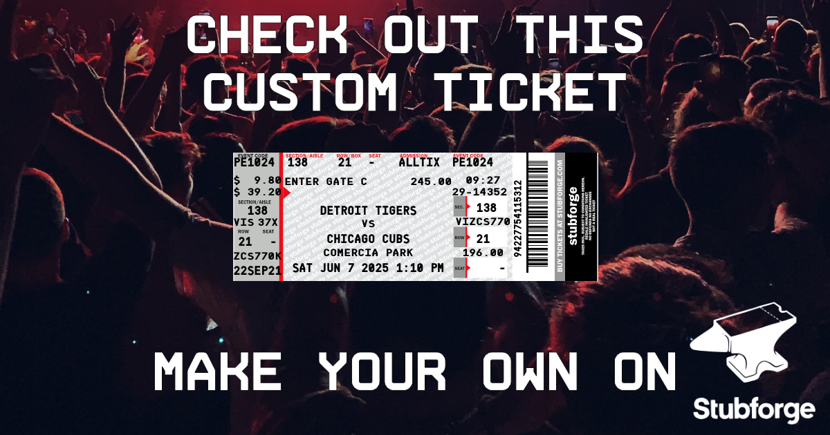 Sports Game Ticket Template 👉 A custom designed replica ticket that you ...